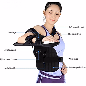 Shoulder Abduction Immobilizer ​for Broken ​arm Broken Fractured Bones Sublexion for Surgery Dislocated Injury Support Shoulder Injury Post-op Shoulder Arm Brace Men Women Universal