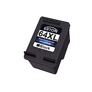 ESTON Remanufactured Replacement for HP 64XL 64XL Black Ink Cartridges N9J92AN High Yield Use for HP Envy Photo 6252 6255 7155 7855