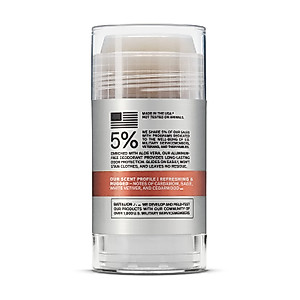 Aluminum-Free Deodorant for Men by Bravo Sierra, 1-Pack-Contains Natural Ingredients–Long Lasting All-Day Odor and Sweat Protection-White Vetiver & Cedarwood, 3.2 oz-Paraben-Free, Vegan & Cruelty-Free