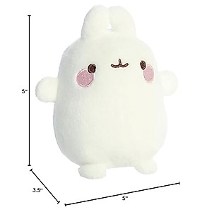 Aurora® Playful Molang Molang Stuffed Animal - Adorable Characters - Playful Fun - White 5 Inches