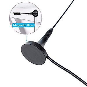 2-Pack 16.5 Inch Dual Band Ham Radio Antenna VHF UHF 136-174MHz 400-470MHz Magnetic Base SMA Female Antenna Handheld Two Way Radio Antenna for BaoFeng UV-5R UV-82 BF-888 BTECH F8HP by LUITON