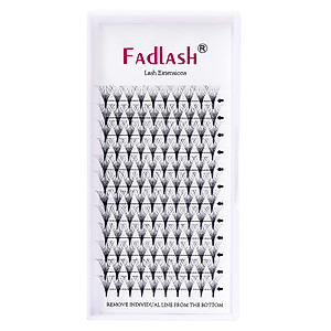 Lash Extension 10D 0.07 Premade Fans Eyelash Extensions D Curl Mix Tray Volume Short Stem (10D-0.07-D, 8-14mm Mix)
