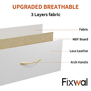 Fixwal White Tall Dresser for Bedroom, Storage Dresser Organizer with 7 Fabric Drawers, Nightstand Furniture in Closet, Entryway, Hallway