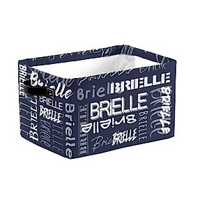 ZAACUSTOM Personalized Storage Bins with Name Custom Kids Storage Basket Cubes Organizer with Handles for Organizing Boys and Girls Toys Shelf Closet Nursery Baskets Boxes, 1 Pack