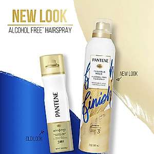 Pantene Hairspray, Smooth & Soft Finish, Pro-V Level 3 Airspray, Humidity Resistant, 7 Oz, Pack of 3