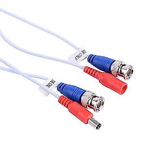 ANNKE (1) 100FT Video Power Cable, CCTV Security Camera BNC RCA Extension Cable (White)