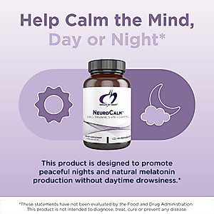 Designs for Health NeuroCalm - 5HTP GABA L-Theanine Supplement for Stress Response - Methylated B12, Vitamin B6, Taurine, Chamomile & Magnesium Supplement for Mood Support (60 Vegan Capsules)