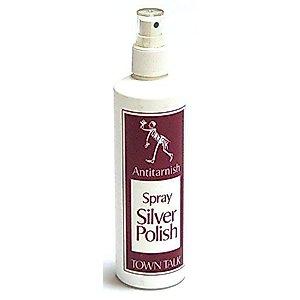 Town Talk Professional Anti-Tarnish Silver Polish (8.5 Oz), Non-Abrasive, Non-Toxic, Safe, Easy to Use Metal Polish for Restoring Shine and Protecting Silver, Silver Jewelry and Flatware.