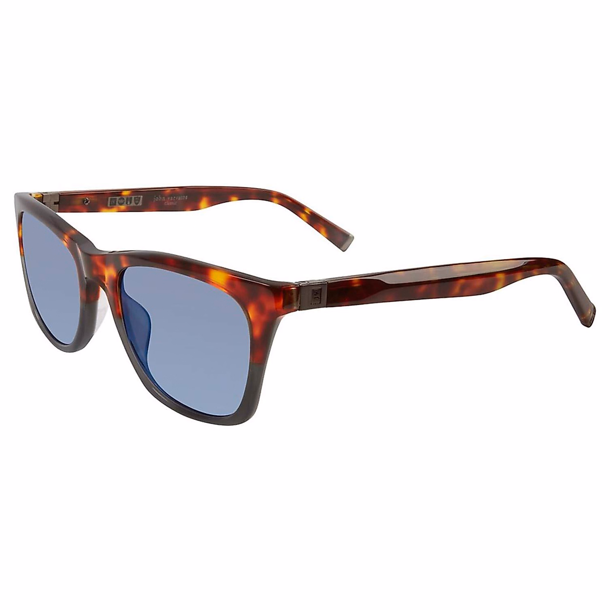 John Varvatos V515 Square Sunglasses, Tort Grey, 20 mm