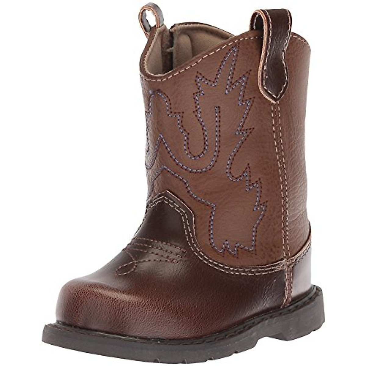 Baby Deer Round Toe Western Boot, Brown 5
