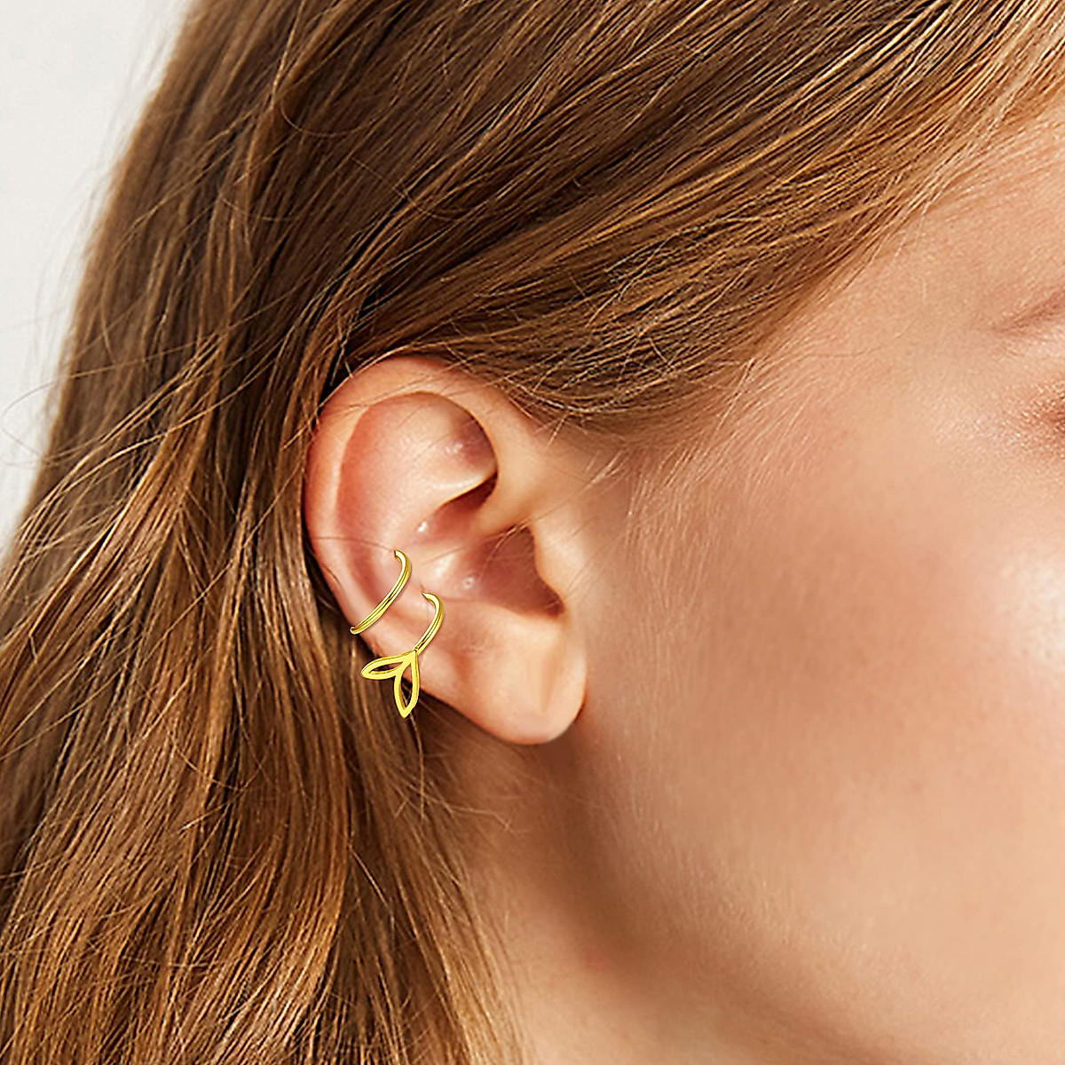 Drperfect 10Pairs Twisted Hoop Earrings for Women 316L Stainless Steel Spiral Earrings Cuff Wrap Earrings Double Hoop Earrings Twist Earrings