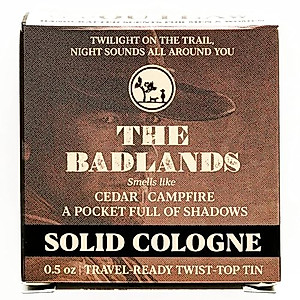 Smoky Cedar & Campfire Solid Cologne Balm - The Badlands Scent, by Outlaw - 1 oz wax Men's or Women's Scent