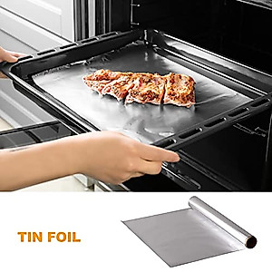 Saran Wrap Organizer with Cutter – a Kitchen Drawer Organizer for Foil and Plastic Wrap Cutter with 3 Free Rolls - Storage for Plastic Wrap and Foil