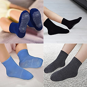 SkiBeaut Toddler Boys Socks- Kids Socks with Grips 12 Pairs Non Slip Skids Toddlers Girls Socks with Grippers for 3-5 Years
