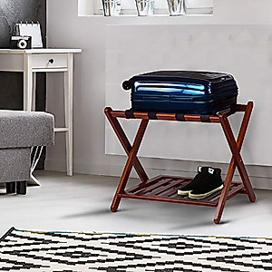 Casual Home Luggage Rack, Walnut (New)