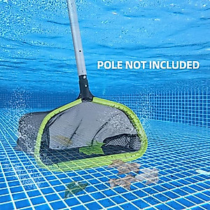 Sepetrel Pool Net,Professional Swimming Pool Leaf Skimmer Nets for Cleaning with Double-Layer Deep Big Bag,Heavy Duty Aluminum Frame & Handle Rake(Pole Not Included)