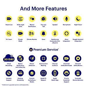 Canary Pro 2 Pack Indoor Home Security Camera 1080p HD WiFi IP | 24/7 Watch Live, Siren, Climate Monitor, Motion Alerts, Two-Way Talk, Night Vision, 10x Zoom, Private Mode, Works with Alexa & More