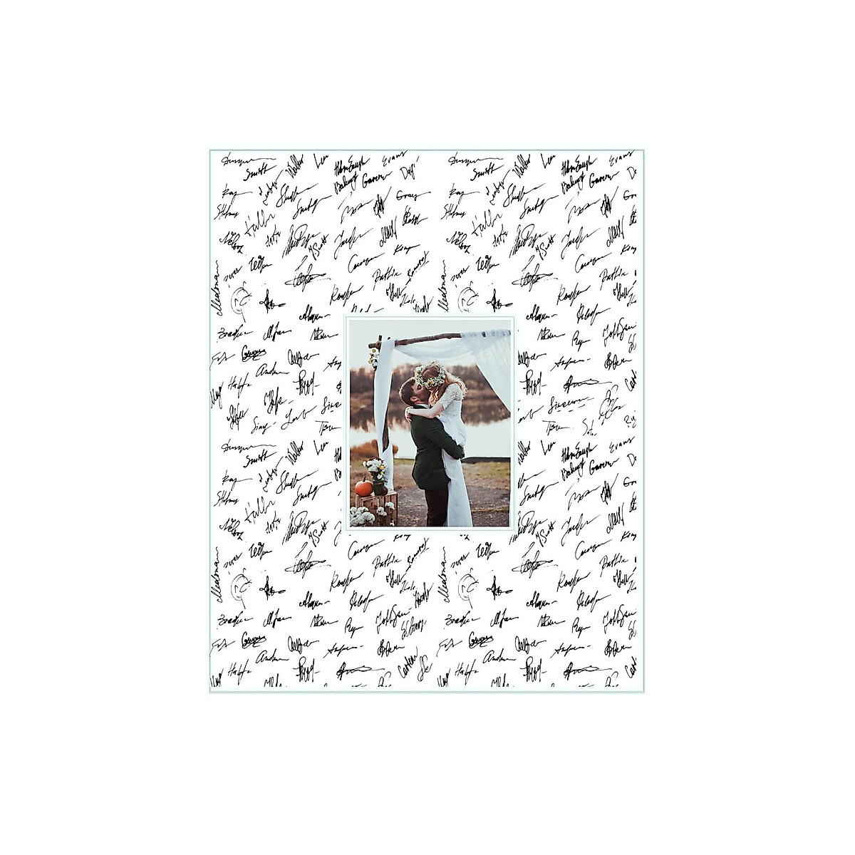 BarnwoodUSA 18x24 Wedding Guest Signature Frame | Displays 8x10 Photo with White Mat for Autographs | Wedding, Graduations, Birthday, Retirement |Commemorate Events with Guest Signatures & Messages