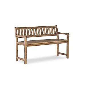Linon Justice Catalan Bench, Teak