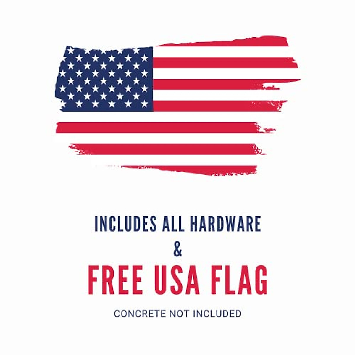 Service First Heavy Duty Delta Sectional Flag Pole Complete Kit (20 Foot, Silver)