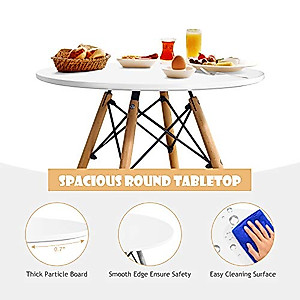 HAPPYGRILL 5-Pieces Kids Table Chairs Set Modern Style Toddler Children Dining Gaming Table Set