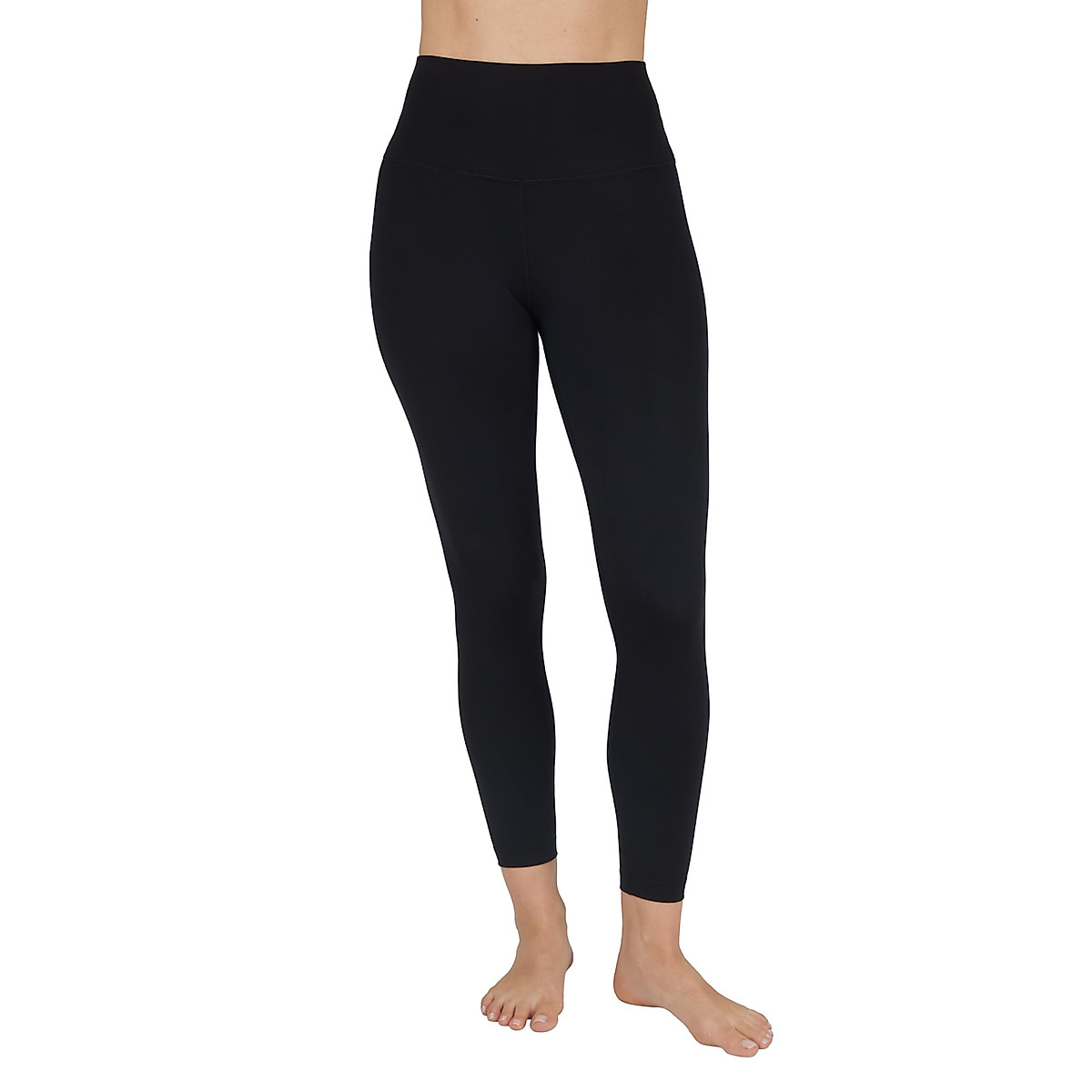 Yogalicious Women’s Lux High Waist Squat Proof Pant Elastic Free Ankle Yoga Legging - Black - Small