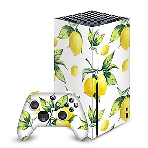 Head Case Designs Officially Licensed Haroulita White Lemons Art Mix Vinyl Sticker Gaming Skin Decal Cover Compatible With Xbox Series X Console and Controller Bundle