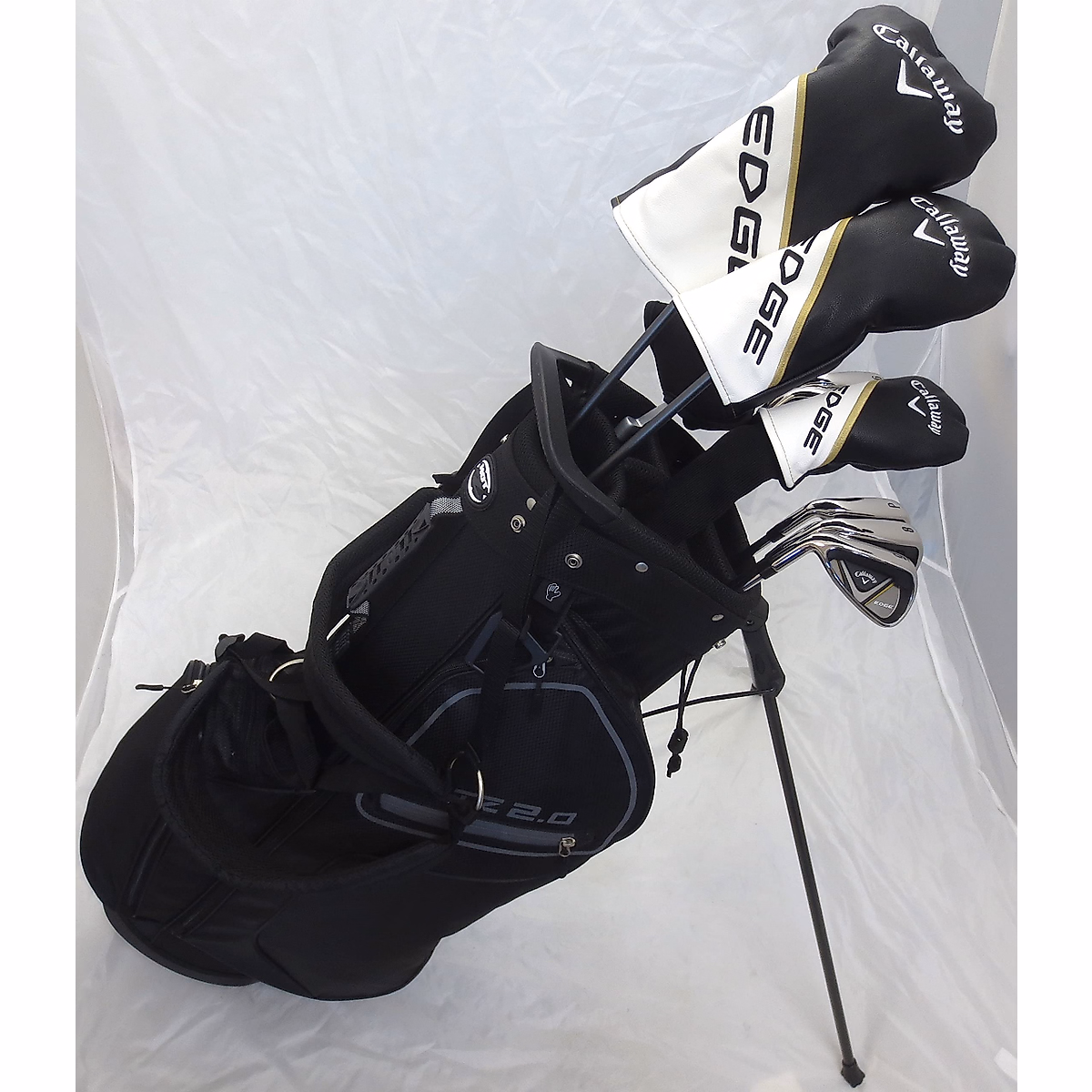 Callaway Left Hand Mens Golf Club Set Regular Flex Complete Driver, Fairway Wood, Hybrid, Irons, Putter, Stand Bag LH