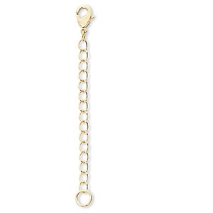 1pc Adabele Authentic Gold Plated Sterling Silver Jewelry Making Cable Chain Extender Removable Adjustable 3 inch Extension for Necklace Anklet Bracelet SS304-3