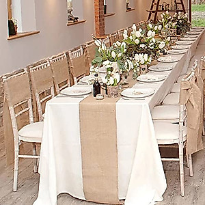 5 Pack Burlap Table Runners, 12 x 71 Inch Rustic Table Runner Farmhouse Table Decor, Burlap Woven Fabric Placemats Rustic Long Roll Home Decor for Outdoor Wedding and Dinner