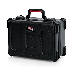 Gator Cases Molded Flight Case to Hold Up to (15) Wired Microphones with TSA Approved Locking Latch and Cable Storage; (GTSA-MIC15)