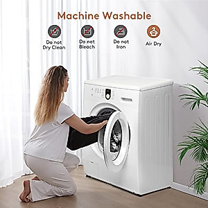 FURTIME Dog Bed Crate Pad Washable Dog Beds for Large Dogs Cats Deluxe Thick Plush Fluffy Kennel Crate Pad Comfy Pet Sleeping Mat Anti-Slip & Anti Anxiety Orthopedic Calming Bed