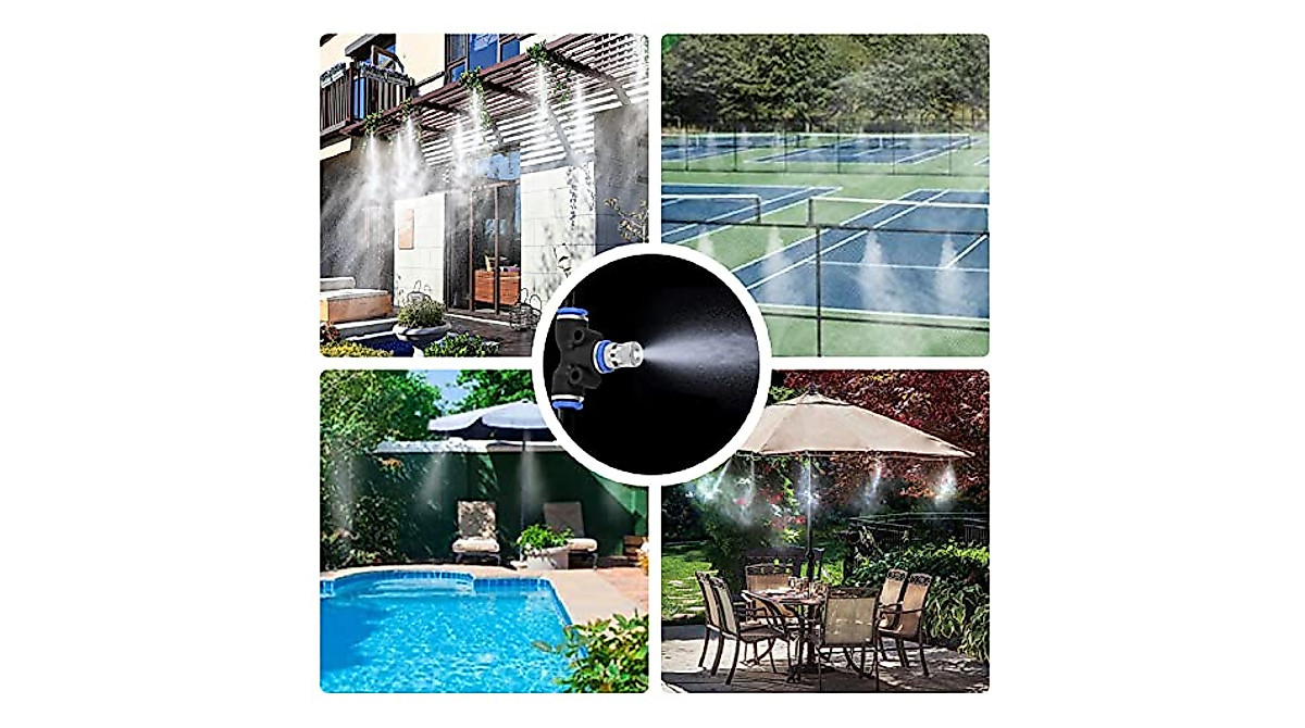 REDTRON 32.8FT Mist Cooling System, Patio Misting System with 10 ...