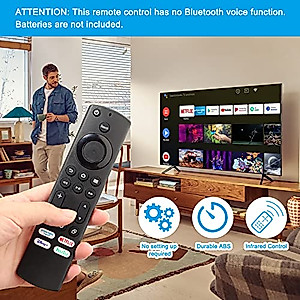 Universal IR Remote Control Compatible with All Toshiba Fire TV, All Insignia Fire TV CT-RC1US-21 CT-RC1US-19 NS-RCFNA-21, Fire TV 2014/2015/2017 (NOT Work with Fire TV Stick/Fire TV Box/Firestick)