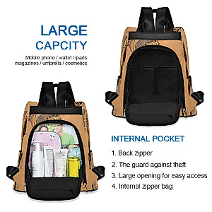 ALAZA Beautiful African American Woman in Turban Backpack with Keychain for Woman Ladies