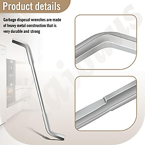 Garbage Disposal Wrench/Garbage Disposal Key Wrench, WRN-00 Jam-Buster Wrench, Compatible With InSinkErator, for Food Garbage Disposal, Garbage Disposal Allen Wrench Tool Garbage Disposal Repair