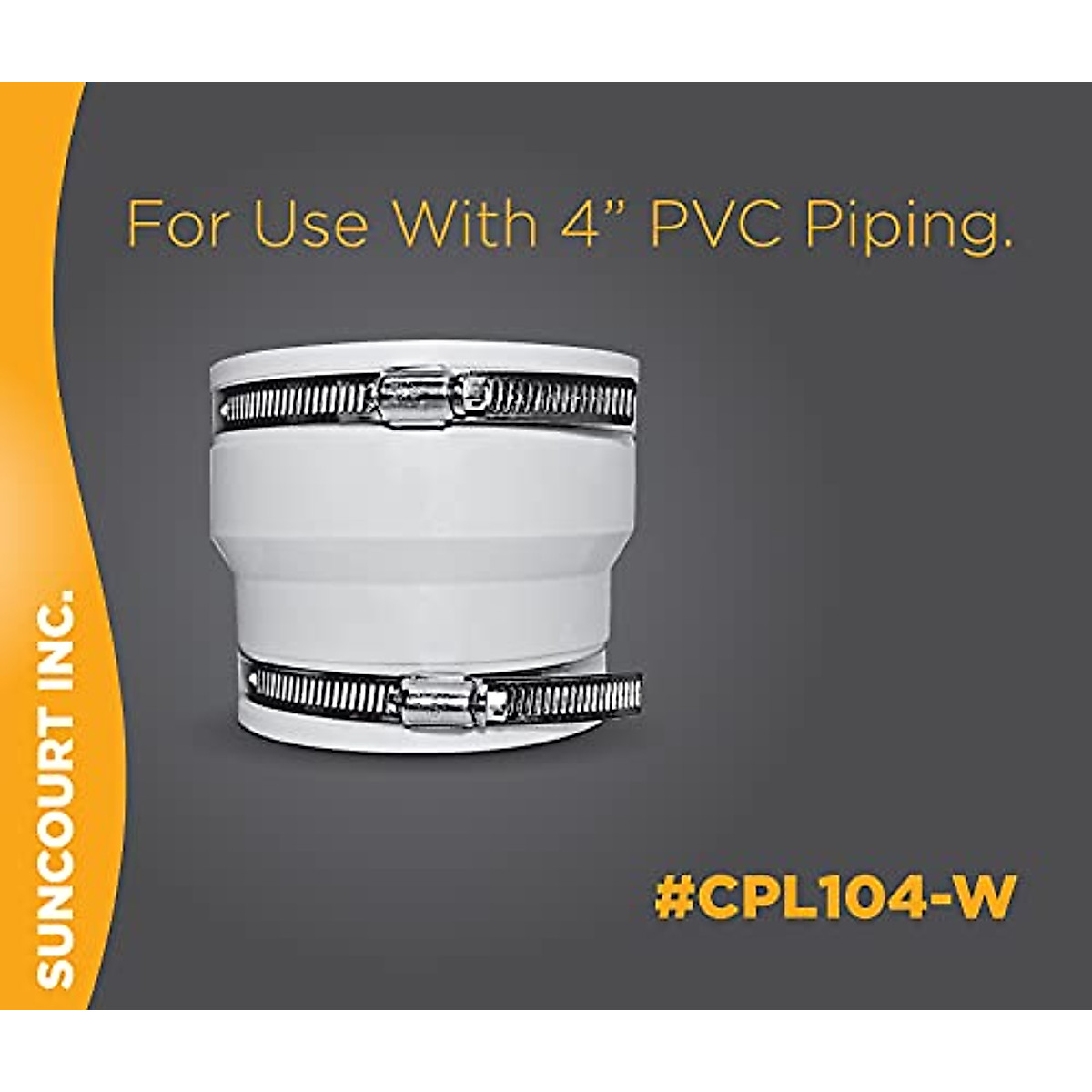 Suncourt Centrax RDK04 Radon Fan Mitigation Kit, Indoor and Outdoor Installation, Inline Centrifugal Fan with Rubber Couplers (4 inch x 4 inch) and Air Pressure Indicator, White