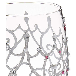 Lolita My Tiara Artisan Painted Wine Glass Gift