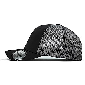 Fishing Gifts for Men Women, Funny Fish Flag Trucker Hat for Fisherman Unique Stuff,Black