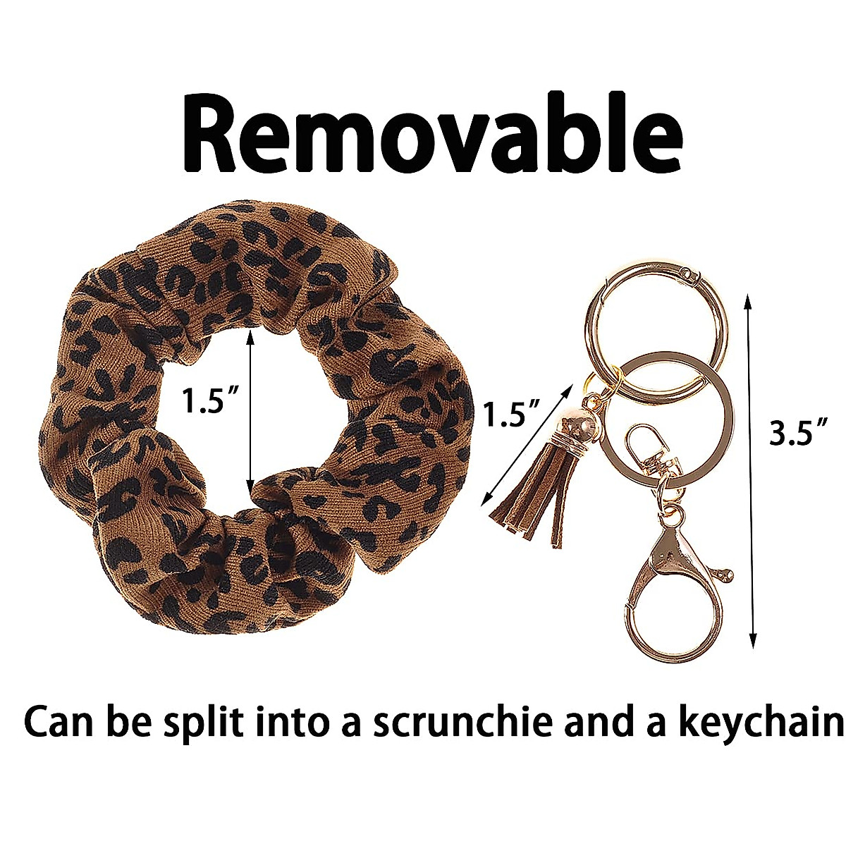 HAEVERAY Scrunchie Wristlet Bracelet Keychain,Soft Stretchable Wristband Wrist Bangle Keyring for Women Girl…