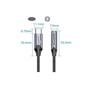 WPYYI USB C to 3.5mm Jack Earphone Type C to 3.5 Headphone AUX Adapter Audio Cable (Size : 0.1)