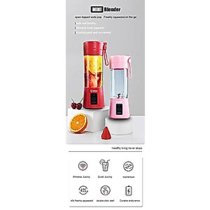 BLITZIT Portable Blender, Personal Size Blender Shakes and Smoothies Mini Jucier Cup USB Rechargeable Battery Strong Power Ice Blender Mixer Home Office Sports (BLUE)