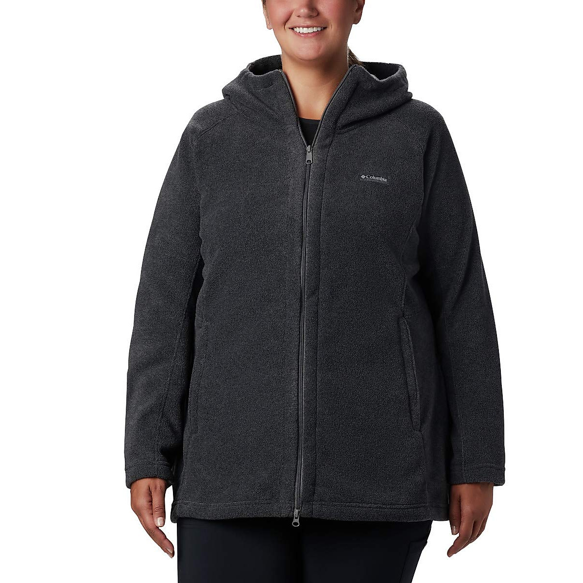 Columbia Women's Benton Springs II Long Hoodie, Charcoal Heather, Medium