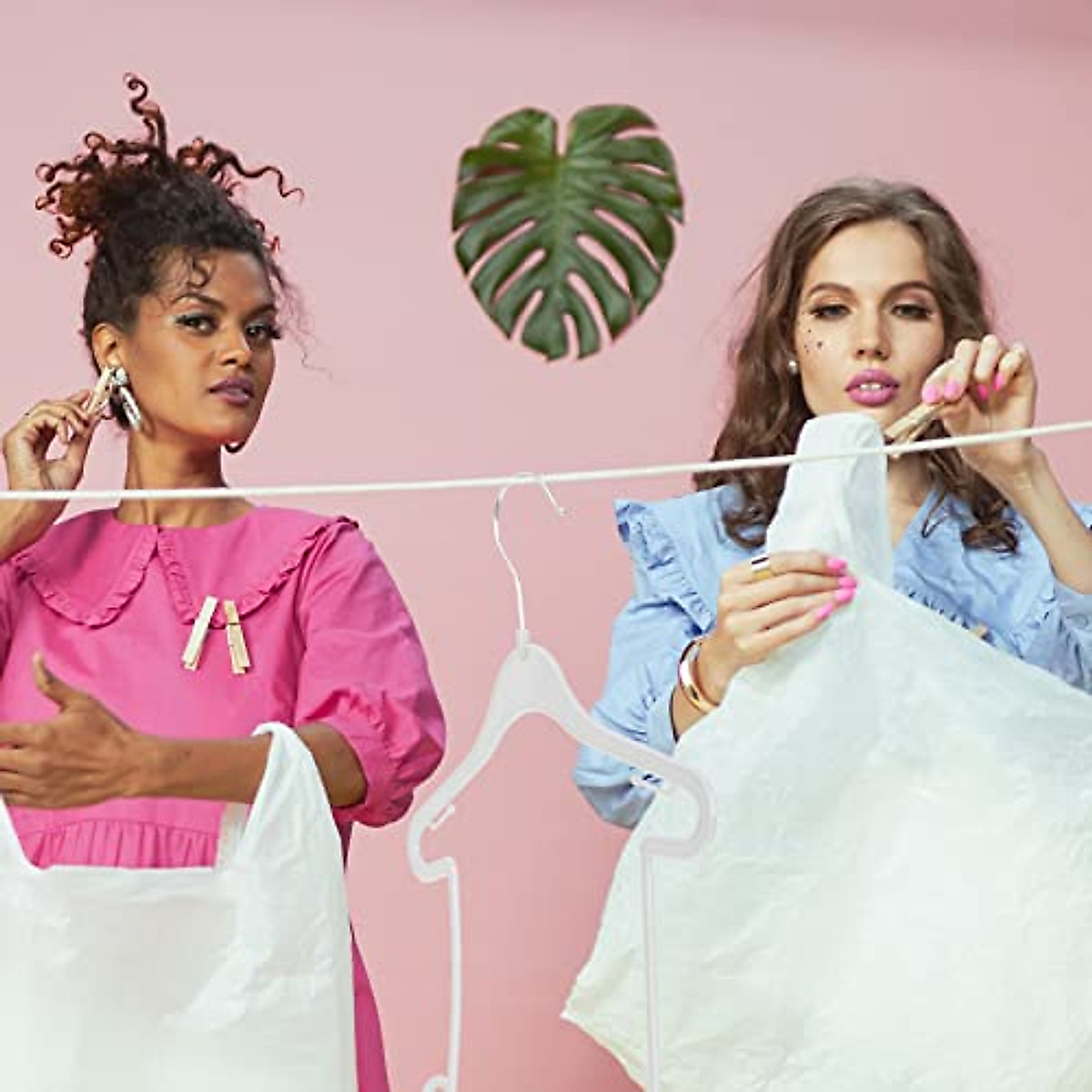 ULTECHNOVO Hangers 100 Pack Kids Hangers 10 Pcs Baby Hangers for Closet Non Laundry Infant Pant Hangers Shirt Coat Hanger for Nursery Toddler Clothing Hangers White Hangers 100 Pack Hangers 50 Pack