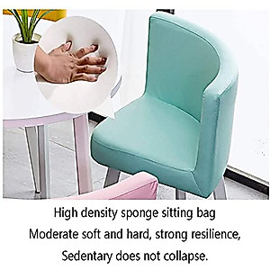 Conference Reception Room Coffee Table with Chair, Nordic Reception Desk and Chair Combination Negotiation Table and Chairs Shop Meeting Table and Chairs Office Round Table Wooden Table ( Color : Pink