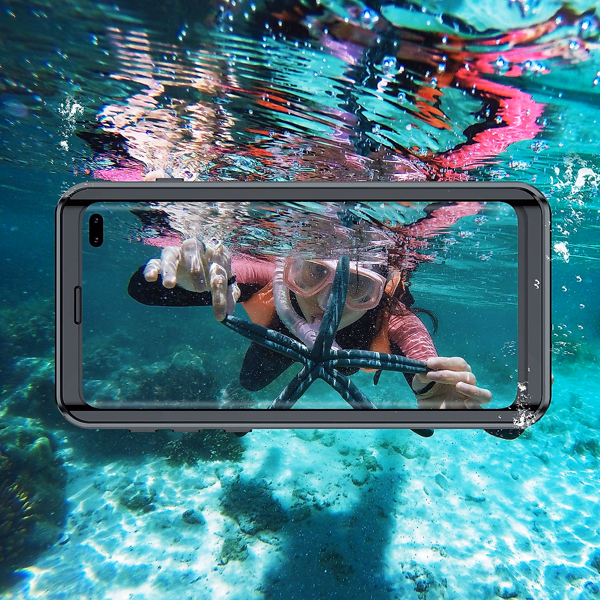 GOLDJU Samsung Galaxy S10 Plus Waterproof Case,S10 Plus Built in Screen Protector 360° Full Body Protective Shockproof Dirtproof Sandproof IP68 Underwater 6.4