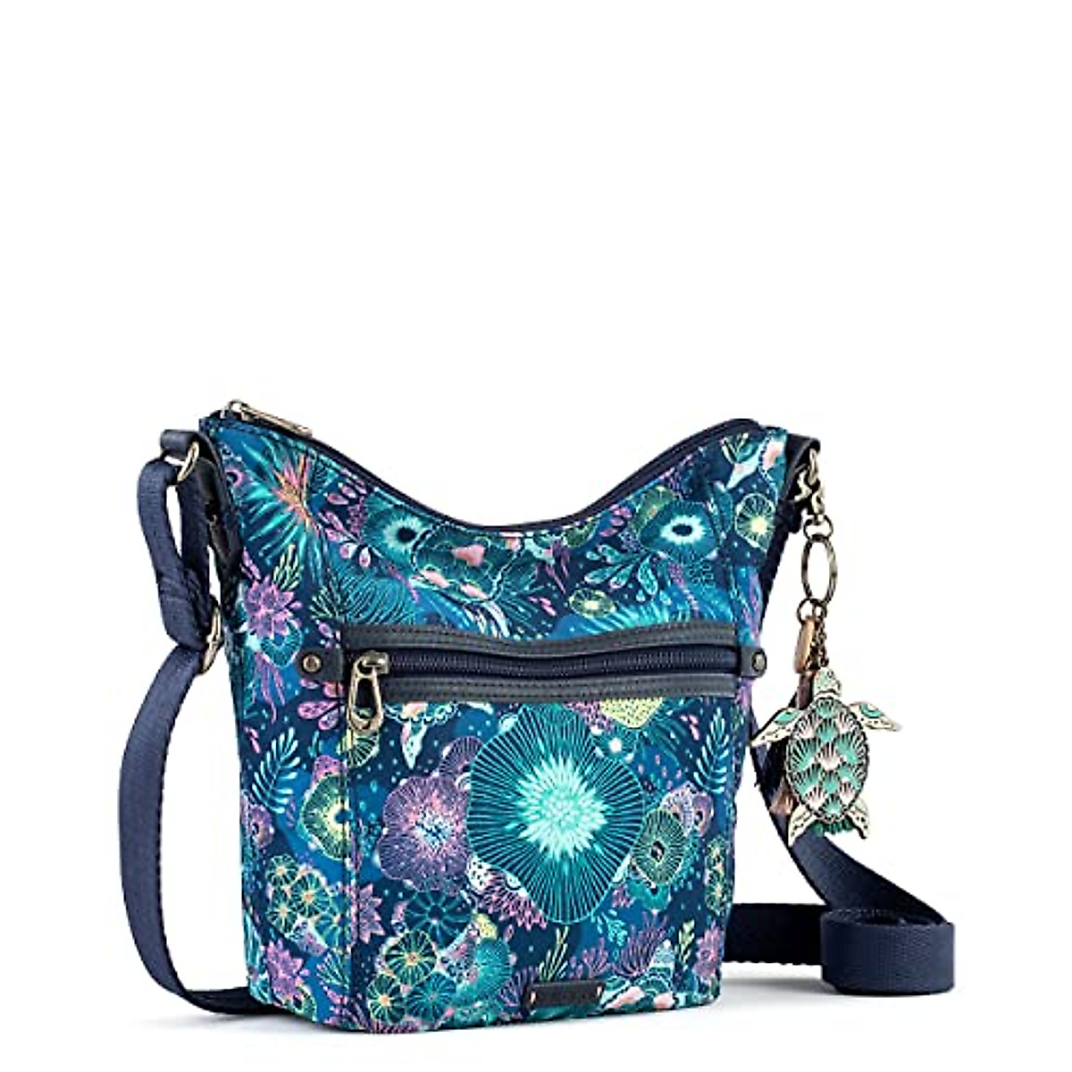 Sakroots Sequoia Eco-Twill Small Hobo, Royal Blue Seascape