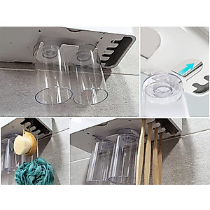 Shower Shelf Wall Mounted, No Drilling, Adhesive Bathroom Shower Caddy, Bathroom Storage Organizer, Toothbrush Holders/White