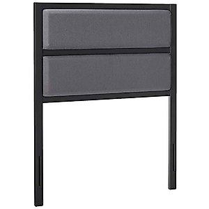 ZINUS Jessica Modern Studio Upholstered Metal Headboard, Twin