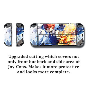 GilGames Protector Skin for Nintendo Switch OLED Model, Stickers Decals Wrap Cover Full Set Protection Faceplate Console Dock